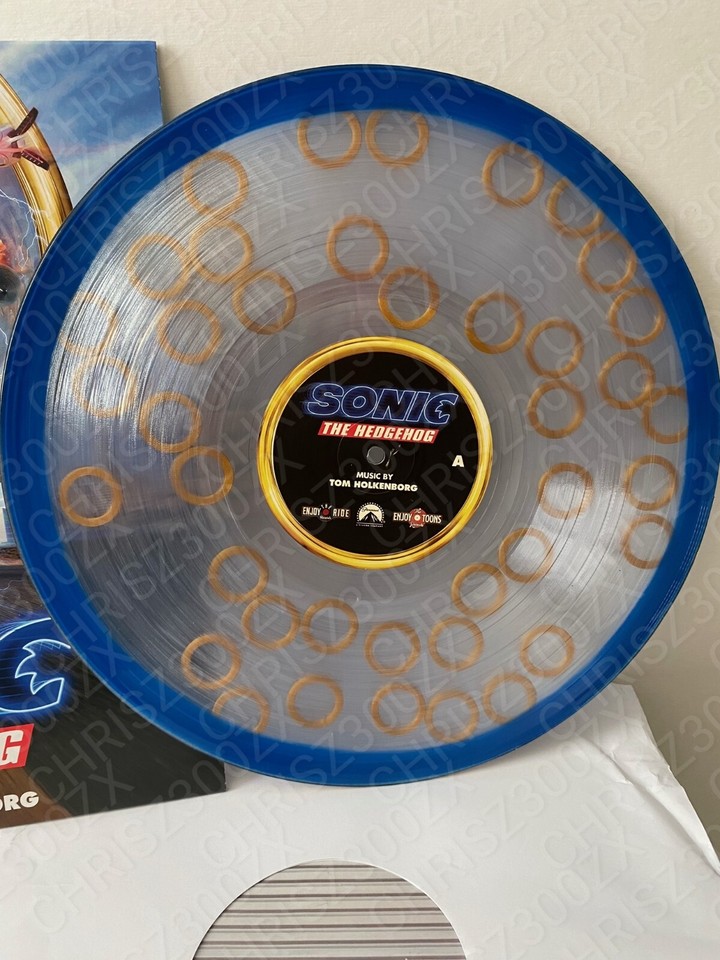 Sonic The Hedgehog Gold Ring Filled Original Movie Vinyl Record ...