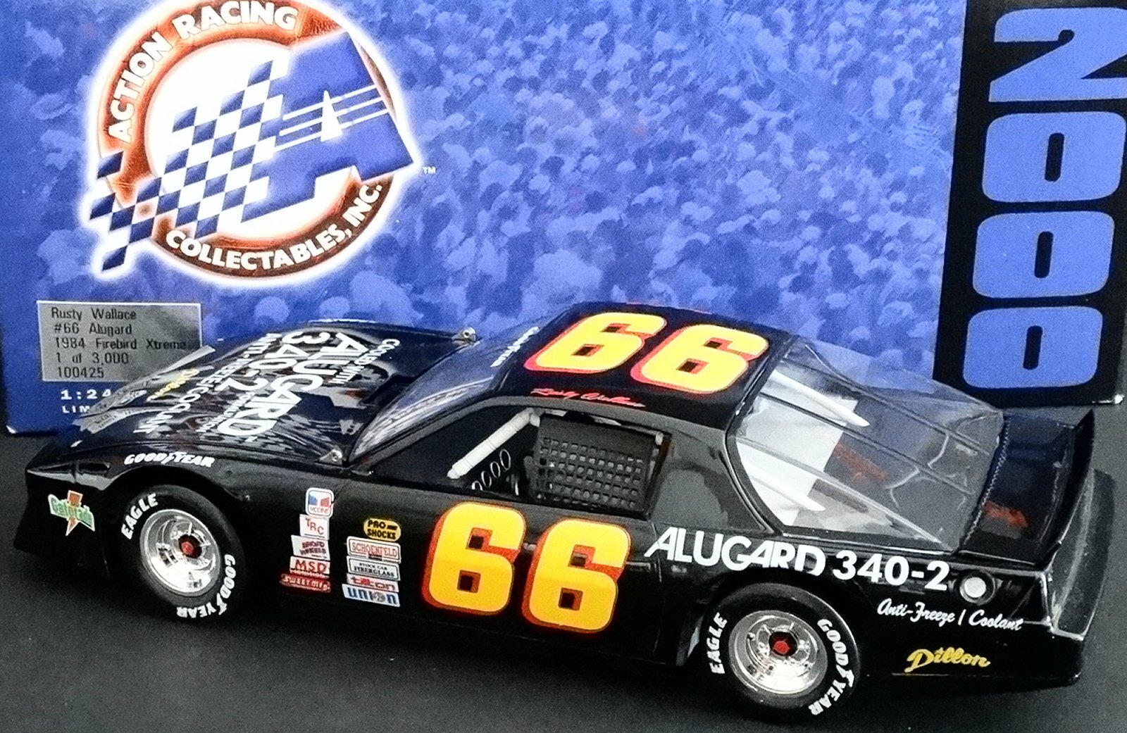Rusty Wallace #66 Alugard 1/24 Action 1984 Black Pontiac Firebird ...