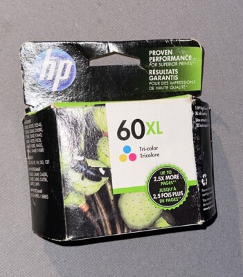 HP 60XL Tri-Color High Yield Ink Cartridge (CC644WN) | eBay