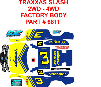 DALE EARNHARDT WRGLR Theme wrap decals STOCK 2WD-4WD TRAXXAS #6811 ...
