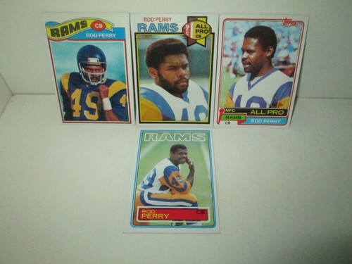 LOT OF 4 ROD PERRY 1970s 80s Cards rookie #197 106 94 340 LOS ANGELES ...