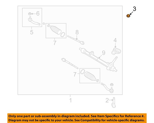 NISSAN OEM Steering-Gear Assembly Nut 54588EN00A | eBay