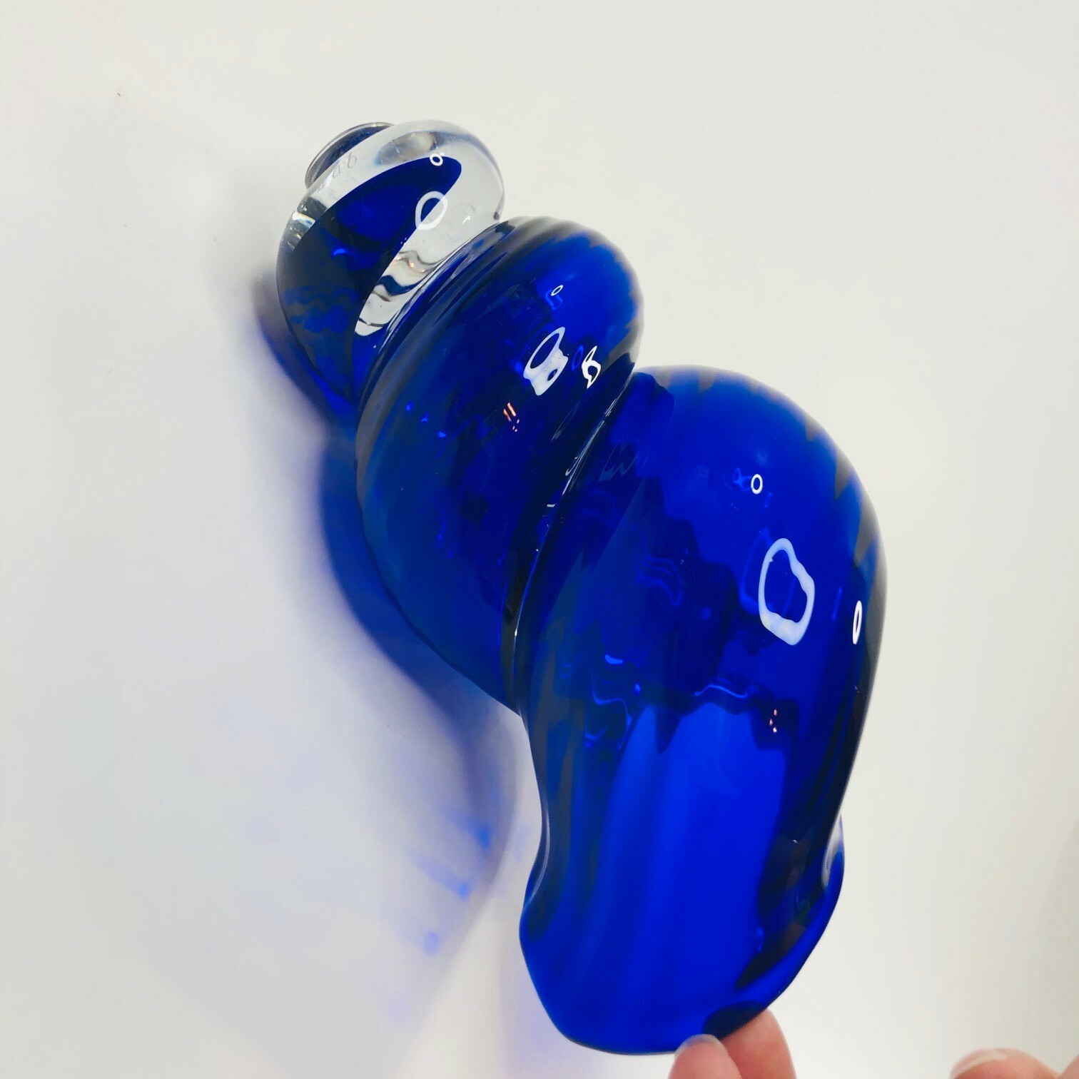 Art Glass Cobalt Blue Conch Shell Sculpture Signed Dated Vintage | eBay