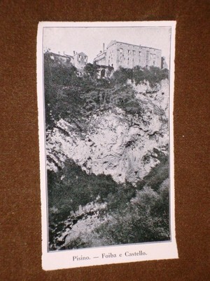 Rarissima veduta di Pisino o Pazin nel 1920 Foiba e Castello Croazia | eBay