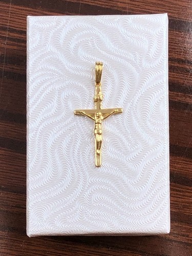 Mens Womens Small Jesus Crucifix Cross Pendant 925 Sterling Silver 24 ...