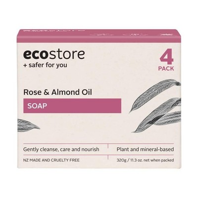 Ecostore Soap Rose And Almond Soap 80g x 4 Pack | eBay
