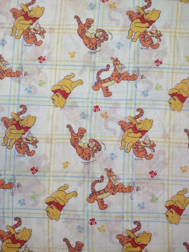 VIntage Disney Winnie the Pooh Tigger Twin Flat Bed Sheet Light Fraying ...