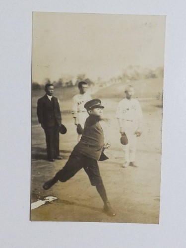 2317 Pre-War Picture Postcard Old Photo Baseball Children 1919 Sanseido ...