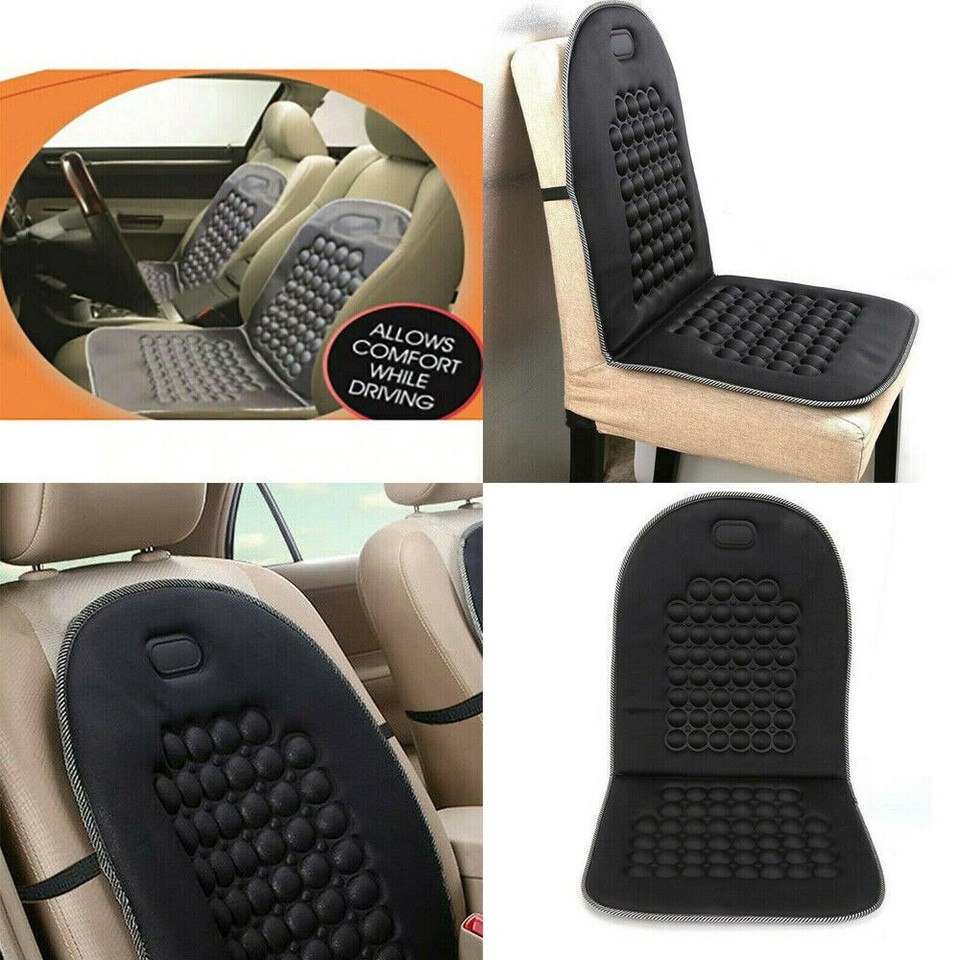 2pcs Car Front Seat Chair Cushion Soft Pad Cover Black Protector Mat ...