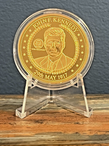 2017 John F. Kennedy 100th Anniversary 24K Gold-Plated Proof Coin | eBay