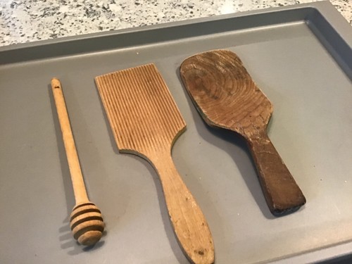 Vintage Lot of 3 Wooden Kitchen Spatula Flippers Honey Stick FARMHOUSE ...