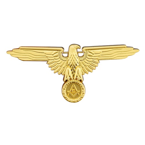 World War II Germany Masonic Eagle Badge Gold Emblem Brooch | eBay