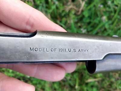 Colt M1911 U.S. ARMY Slide Dates 1915-1918 Rear Pony 45 ACP 1911 WW1 ...