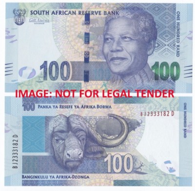2012 R100 SOUTH AFRICA UNC BANKNOTE Nelson Mandela/Buffalo "AA PREFIX ...