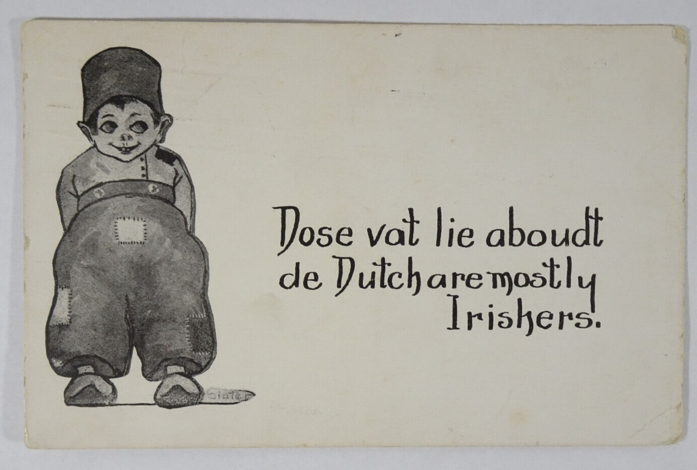 1913 Comic Dutch Humor Postcard Dose Vat Lie About De Dutch USA | eBay