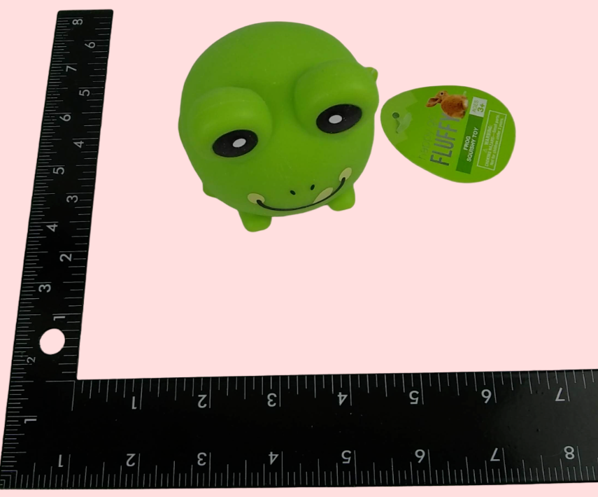 Frog Squishy Toy Figure Squeezable Toad Happy Go Fluffy Sand Buddies ...