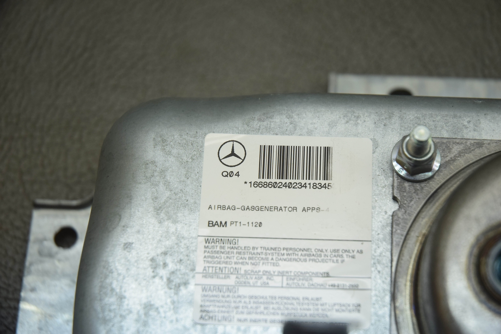 MERCEDES BENZ GLS GLE W166 Dashboard Airbag Passenger Side OEM ...