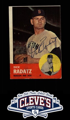 1963 TOPPS DICK RADATZ AUTO BECKETT AUTHENTICATED AUTOGRAPH BOSTON RED ...