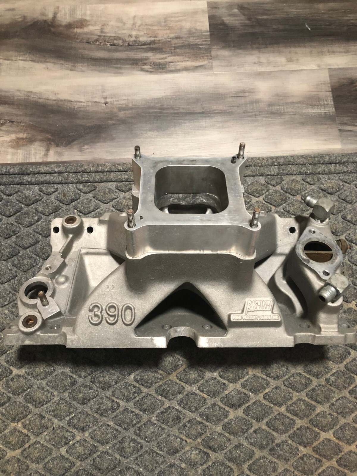 sbc aluminum high rise intake manifold brodix hvh 390 | eBay