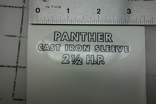 Clinton Panther 2 ½ Horse Power engine decal | eBay