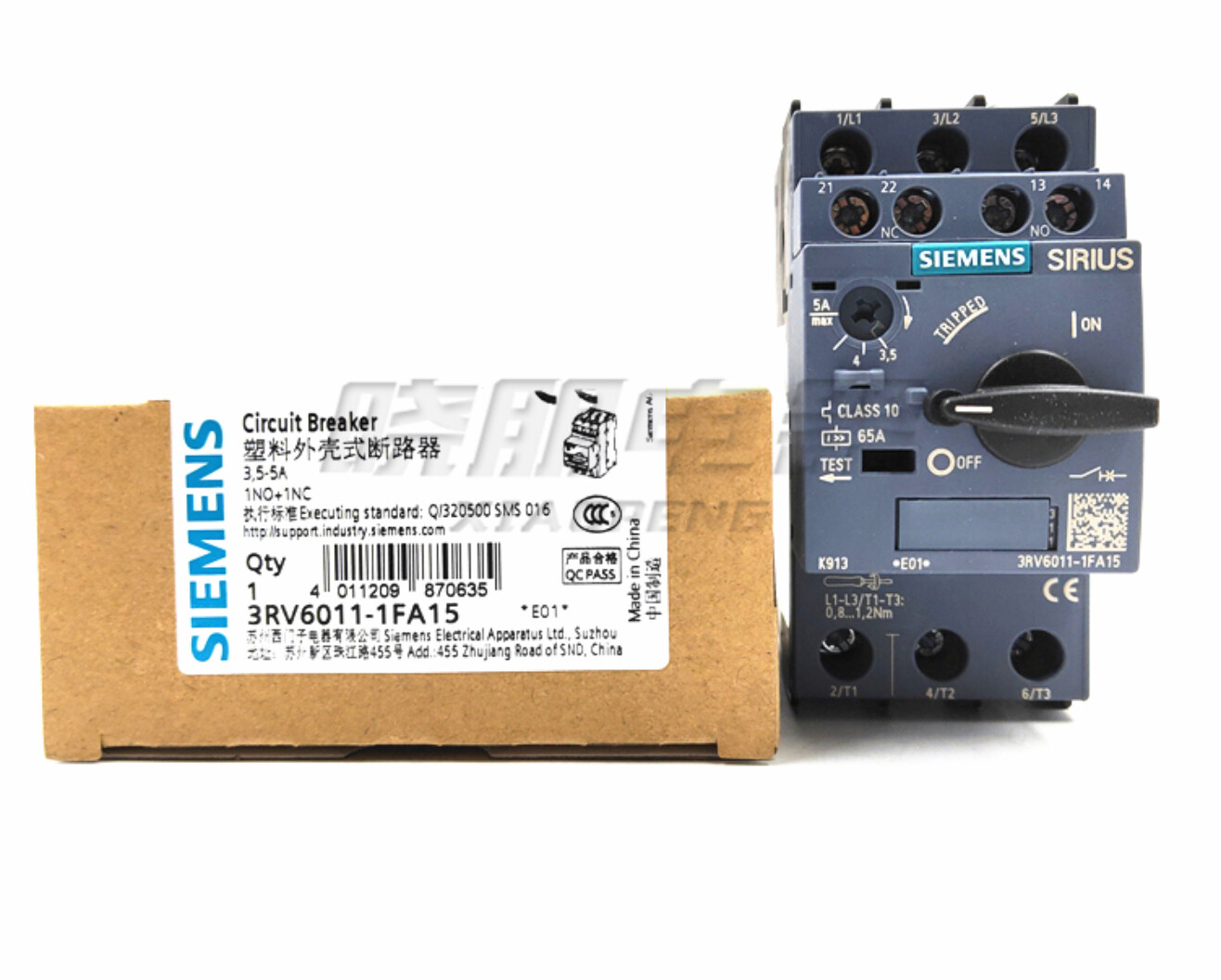 SIEMENS Motor Protection Circuit Breaker 3RV6011-1FA15 3.5-5A | eBay