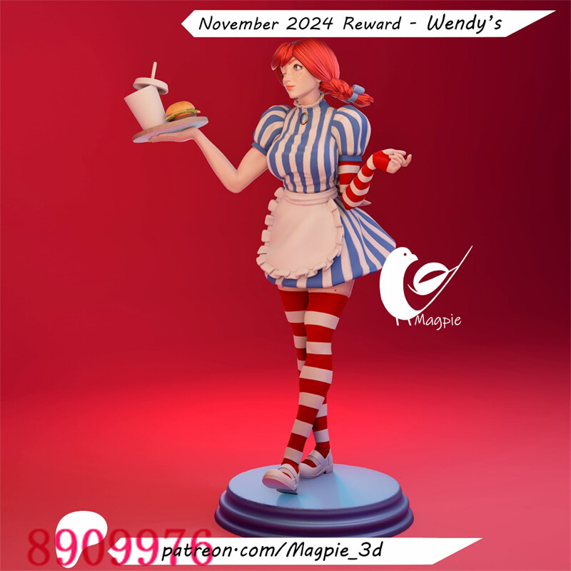 Wendys 3D Printing Figure Unpainted Model Sculpture GK Blank Kit New ...