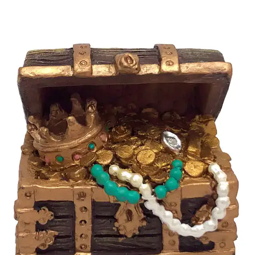 DOLLHOUSE MINIATURE TREASURE CHEST PIRATE BOOTY for FAIRY GARDEN ...