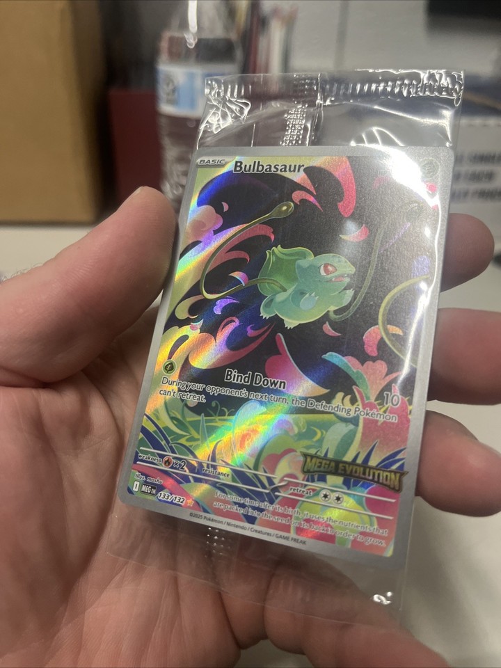 Bulbasaur 133/132 Illustration Rare Pokemon TCG Mega Evolution Promo ...