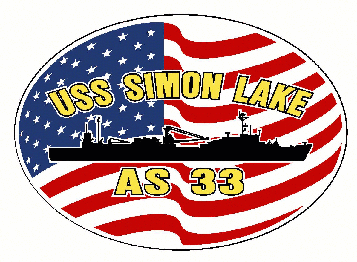 USS SIMON LAKE AS 33 Oval Decal / Sticker Military USN Navy MADE IN U.S ...