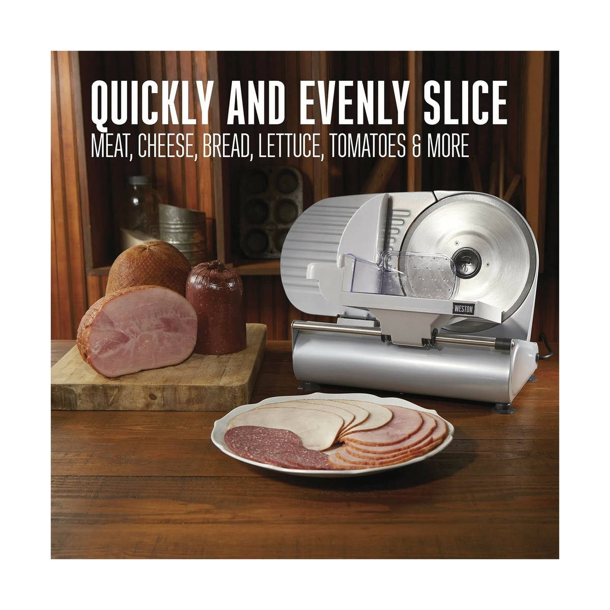 Nesco Meat Slicer NEW Weston Electric Meat Cutting Machine, Deli Weston ...