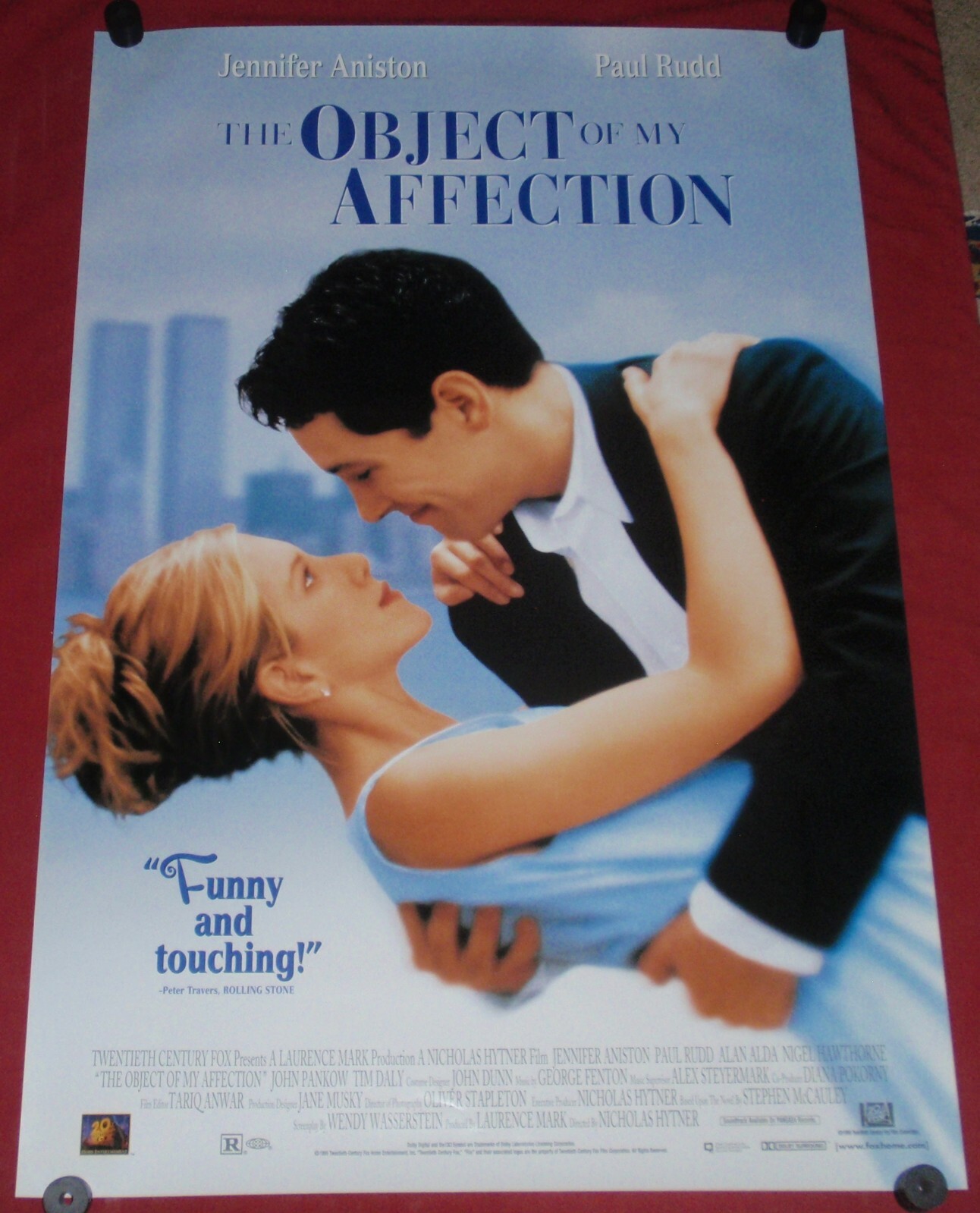 The Object Of My Affection Movie Poster 27 x 40 S/S Jennifer Aniston ...