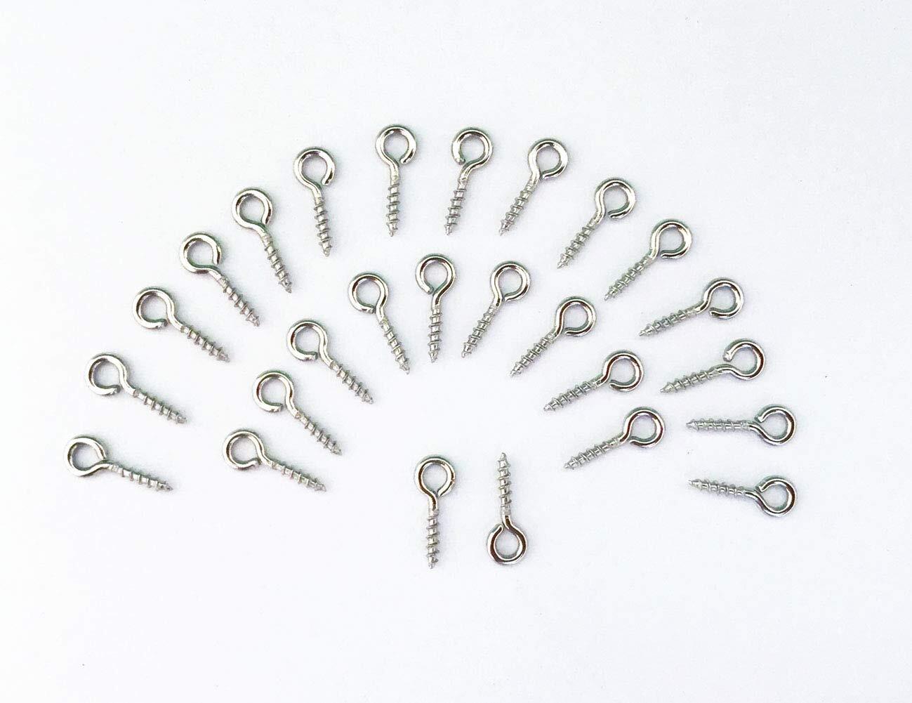IDEALSV Small Mini Screw Eyes Pin Tiny Screw Hooks Jewelry Metal Ring ...