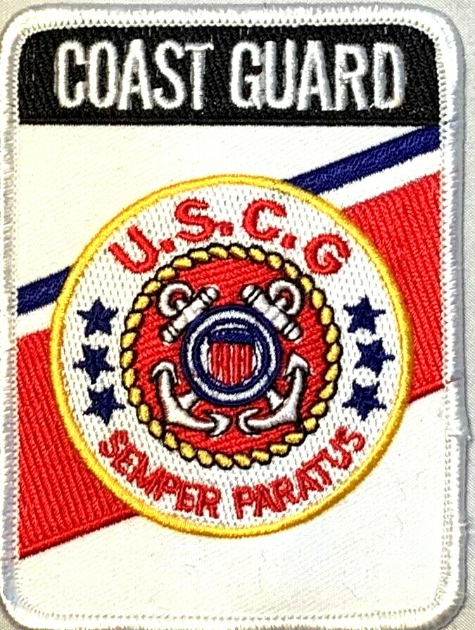 U.S.C.G. COAST GUARD SEMPER PARATUS VETERAN EMBROIDERED IRON ON PATCH M ...