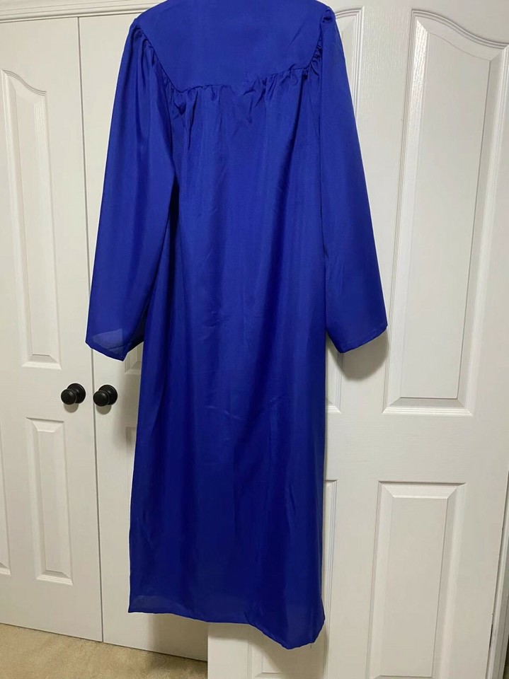 Graduation Cap and Gown 2025 Bachelor size 45 Matte Unisex, Blue, Pre ...