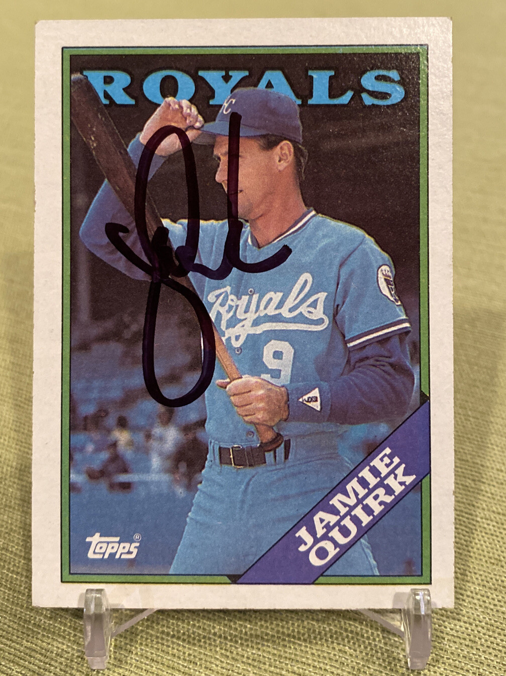 Jamie Quirk #477 signed autographed 1988 Topps Baseball Card Kansas ...