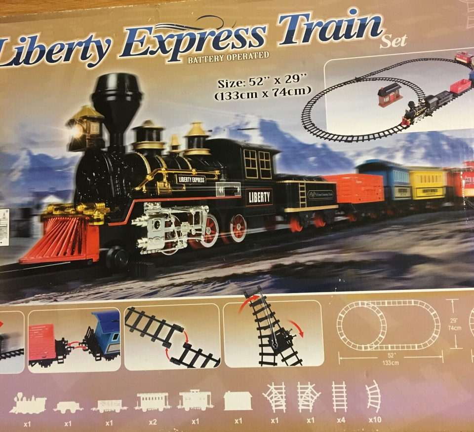 Battery Powered Toy Train Set By Liberty Express Model #9643065 NEW 19. ...