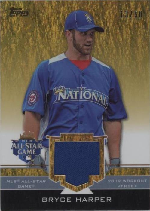 2012 Topps Update Series - All-Star Stitches Bryce Harper #AS-BH Gold ...