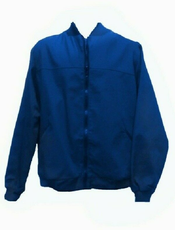 DRIVERS JACKET - ROYAL BLUE - Lined Work Coat - ZIP FRONT Bomber Style ...