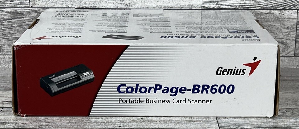 Genius ColorPage-BR600 Portable Business Card Scanner Cardiris 3.5 BCR ...