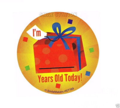 10 I'm Years Old Today Bday Write On Stickers Kid Party Teacher School ...