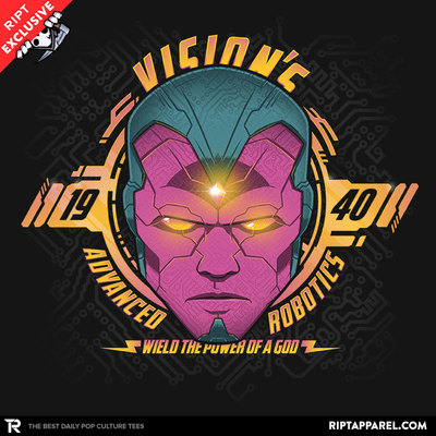 VISION Android Jarvis Avengers Ultron Civil Infinity War MCU Mens T ...