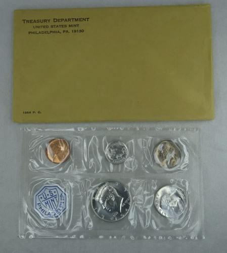 1964 Silver Proof Set US Mint OGP Envelope 90% Silver 5 Coins Kennedy Half | eBay