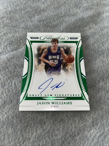 2021 Panini Flawless JASON WILLIAMS Autograph /5 Kings Emerald Draft ...