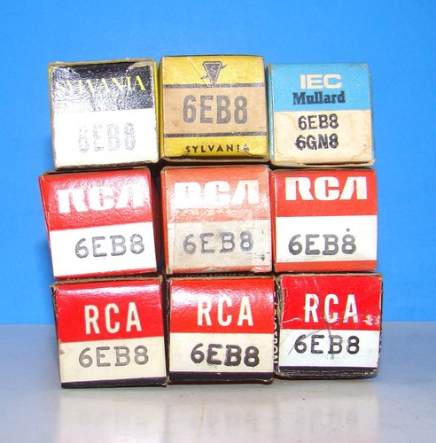 6EB8 6GN8 NOS lot 9 radio audio amplifier electron vintage vacuum tubes ...