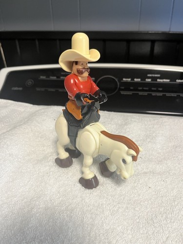 Vintage Fisher Price Husky Helper Rodeo Horse and Cowboy - NICE! | eBay