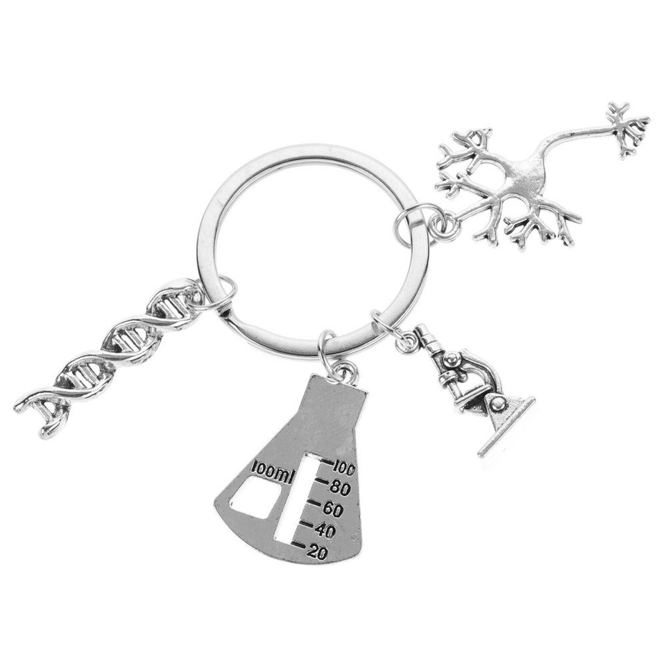 2 Pieces Microscope Key Chain Miss Creative Fashion Keychain Funny ...