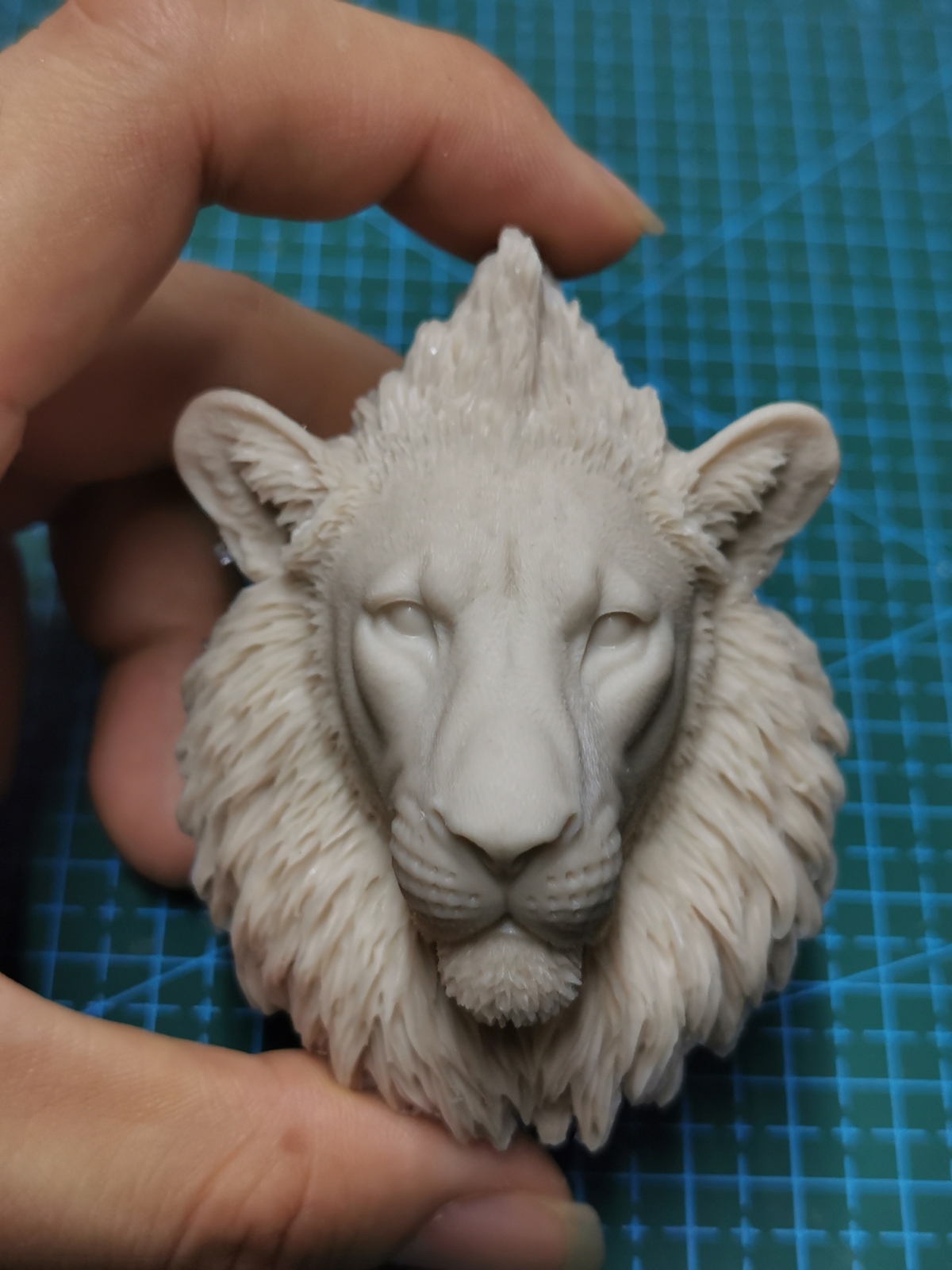 Unpainted 1/6 Animal Lion Head Sculpt Fit 12 inch Action Figure Muscle ...