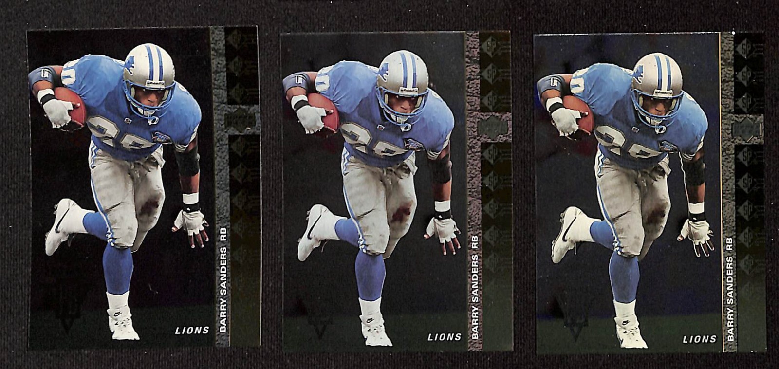 1994 SP #158 Barry Sanders 3ct Detroit Lions Football Card Lot 2103A ...