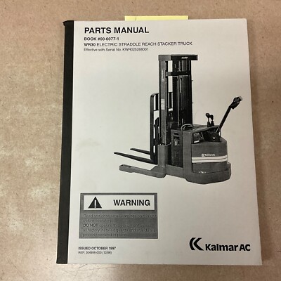 Kalmar AC WR30 ELECTRIC REACH STACKER TRUCK PARTS MANUAL BOOK CATALOG ...