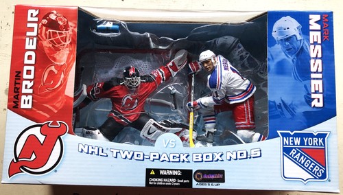 MCFARLANE NHL TWO PACK BOX # 5 MESSIER BRODEUR FIGURINES 2003 NEW IN ...